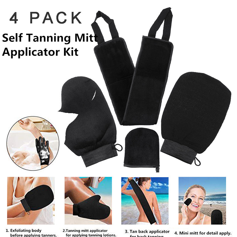 Self Tanning Mitt Applicator Kit 4 In 1 Self Applicator Set With Exfol ...